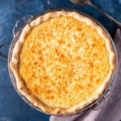Coconut Custard Pie - Tastes of Lizzy T