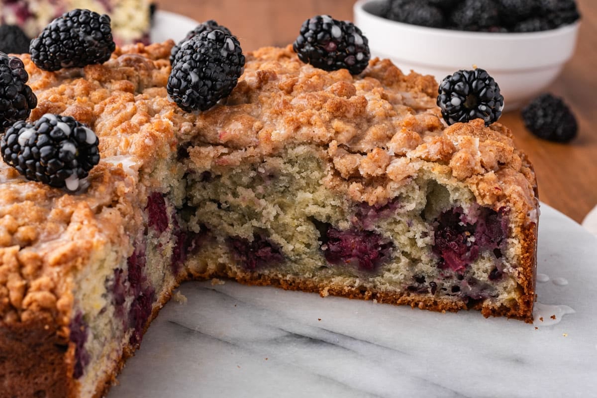 Blackberry Coffee Cake With Sour Cream and Streusel Topping